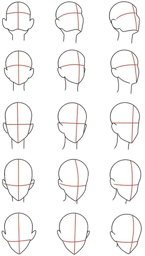 Image result for Draw Manga Head Tutorial