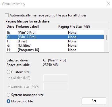 Image result for System Disk Page File
