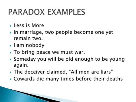 Image result for Paradox Examples Sentences