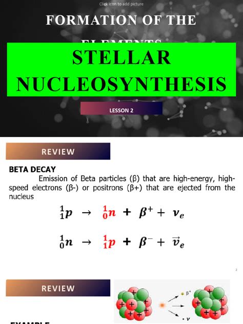 Lesson 2 Formation of Elements Stellar Nucleosynthesis | PDF | Stars ...