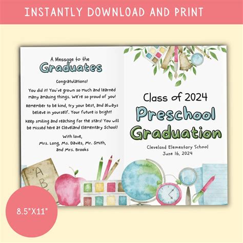 Image result for Program Outline for Pre-K Graduation