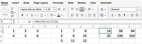Image result for Mmult Matrix Multiplication Excel