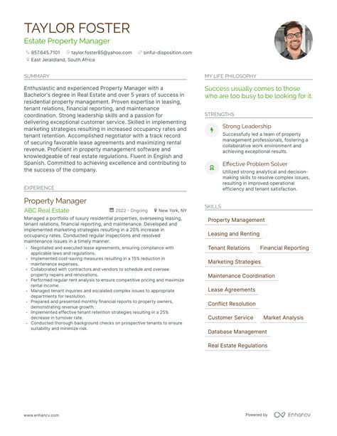 Image result for Property Manager Resume Examples/Samples