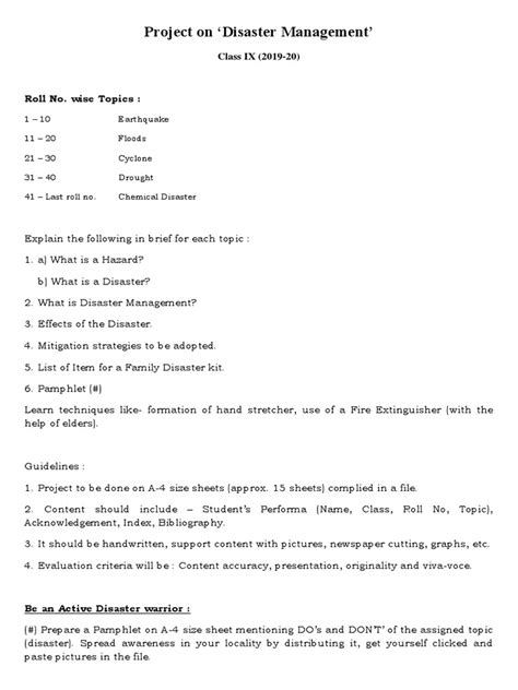 Image result for Disaster Management Class 9 File