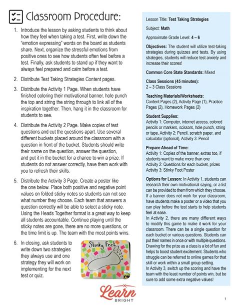 Image result for Test-Taking Strategies Matching Activity