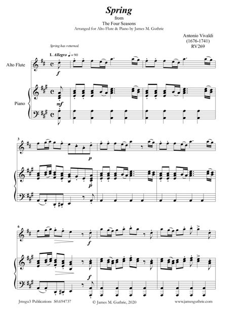 Image result for Vivaldi Spring Alto Clef