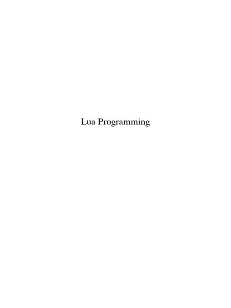 Image result for Lua Programming Book PDF