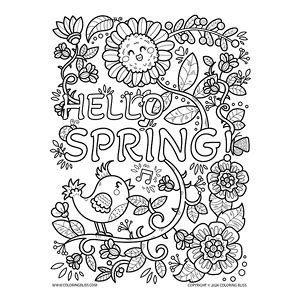 Image result for Hello Spring Coloring Pages Printable