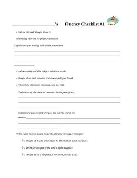 Image result for Fluency Checklist