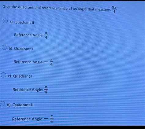 Image result for Reference Angle Quadrants Formulas