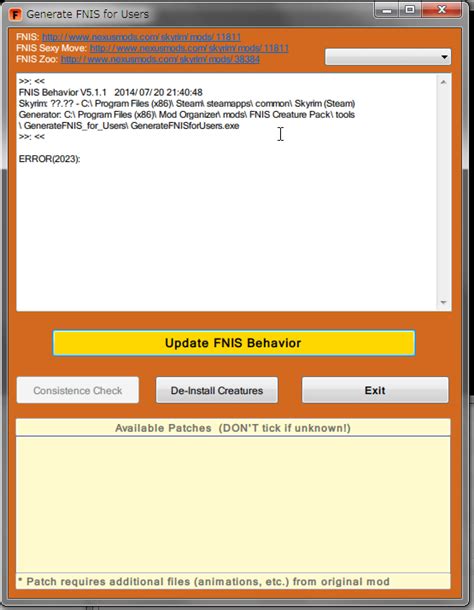 Image result for How to Run Generate FNIS for Users