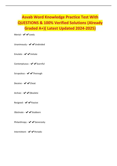 Image result for ASVAB Word Knowledge Practice Test