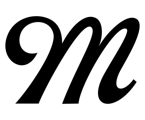 Image result for Fancy Script Letter M