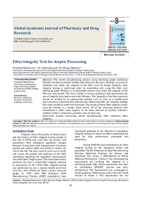 Image result for Cross Flow Filter Integrity Test