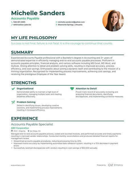 Image result for Accounts Payable Resume Examples