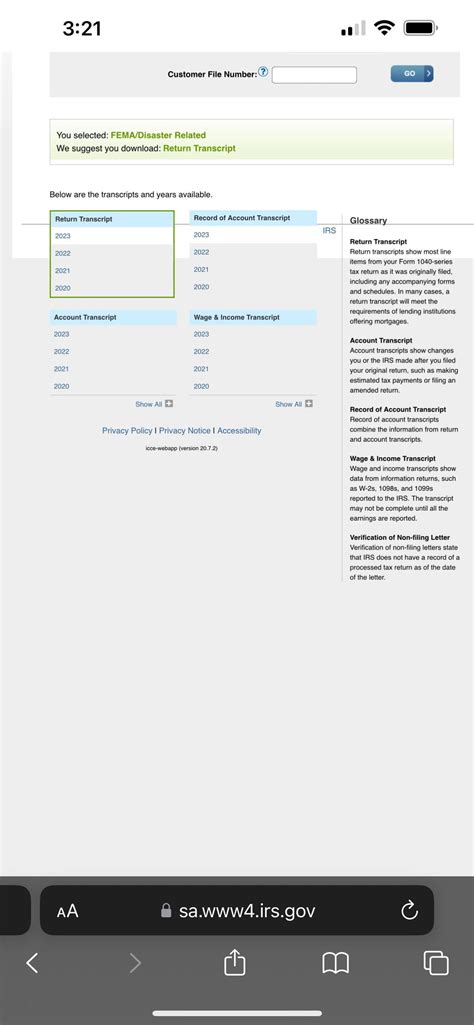Image result for IRS Transcript Update