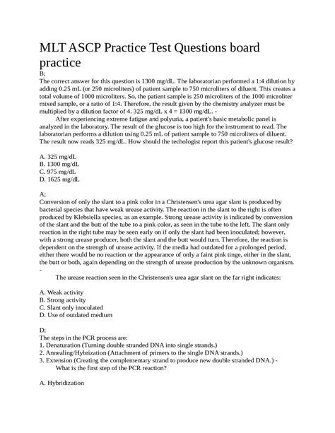 Image result for ASCP Practice Test