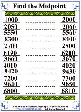 Image result for Middle Point Math Exercise