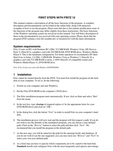 Image result for Fritz 12 Tutorial