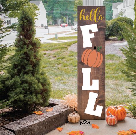 DIY Fall/Halloween Double Sided Front Porch Signs – Mak & Meli
