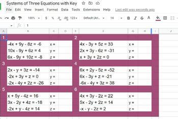 Image result for Formulate 3 Variable Systems Practice Worksheet