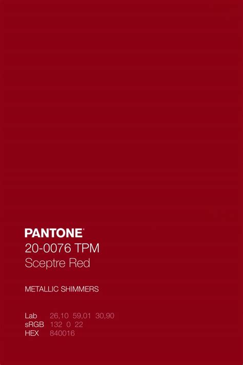 PANTONE 20-0076 ТРМ Sceptre Red Color Code | Pantone colour palettes ...