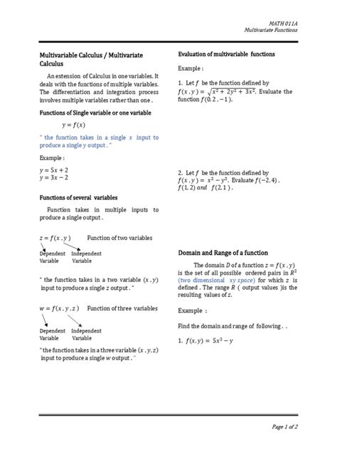 Image result for Multivariable Calculus Intro