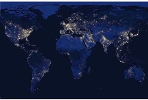 NASA - World at Night - Map Poster (24 x 36 inches) – Imaginus Posters