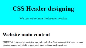 Image result for CSS Header Design