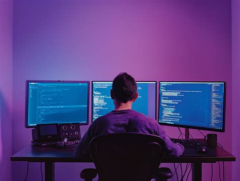 Image result for Tech Workspace with Coding Overlay