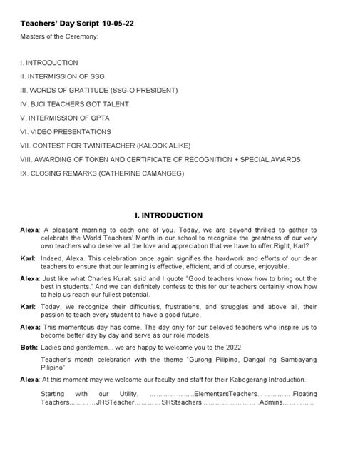 Image result for Script for MC