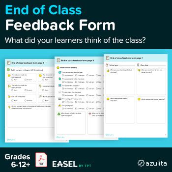 Image result for Class Feedback Form