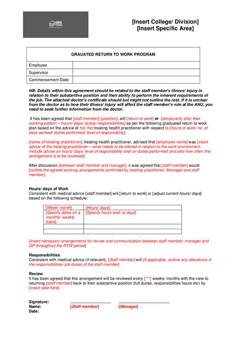 Image result for Return to Work Program