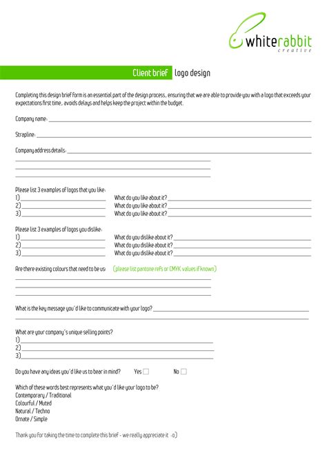 Image result for Design Brief Format