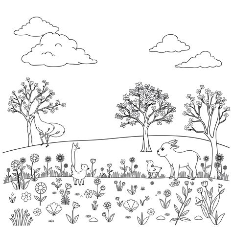 Image result for Detailed Spring Coloring Pages