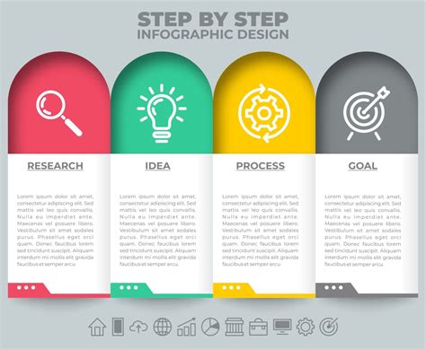 Step by Step infographic Template | FreeVectors