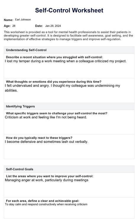 Image result for Practicing Self-Control Worksheet