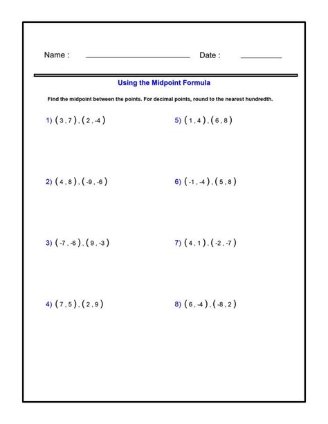 Image result for Middle Point Math Exercise