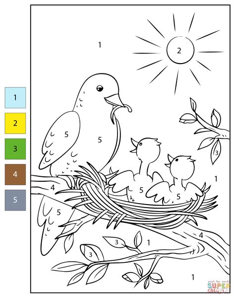 Image result for Spring Color by Number Coloring Pages