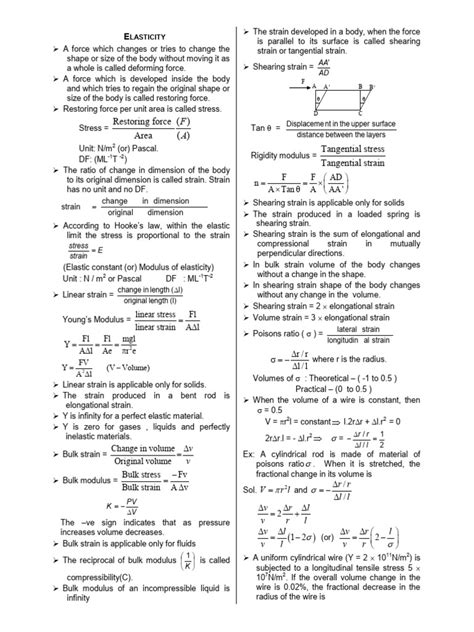 Image result for Basic Physics Elasticity