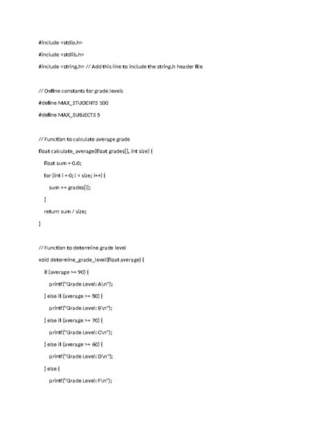 Image result for Simple Grading System in C Programming