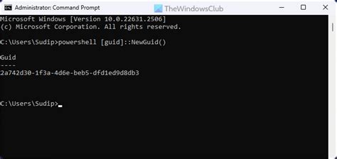 Image result for Windows Generate GUID C