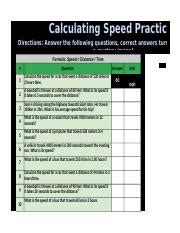Image result for Speed Calculation Practice