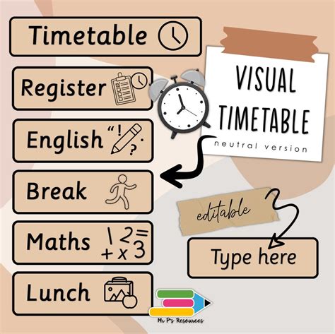 Image result for Neutral Visual Timetable