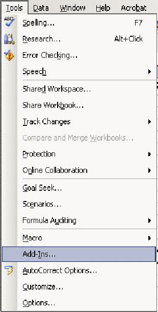 Image result for Add-Ins Menu
