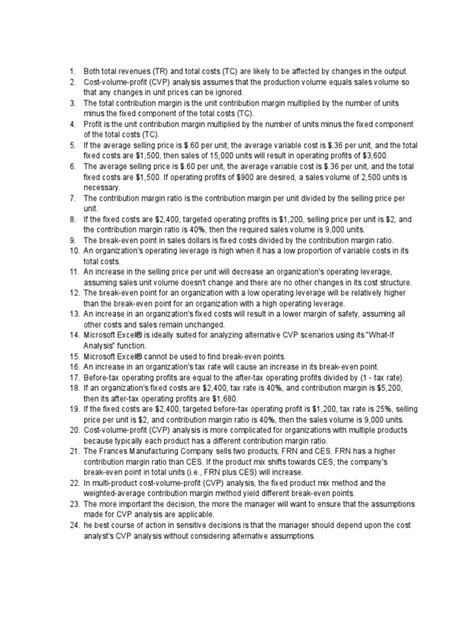 Image result for ACCA Tutorial for Management Performance in Cost Volume Analysis