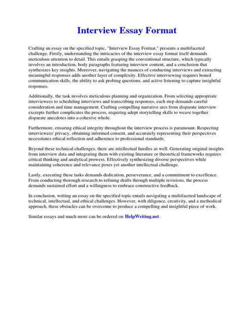 Image result for Example of Interview Analysis Paper