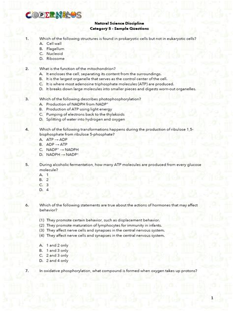 Image result for Sample Science Questions