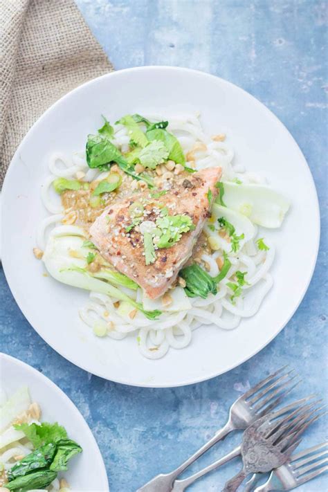 Peanut Salmon Noodles with Pak Choi • The Cook Report
