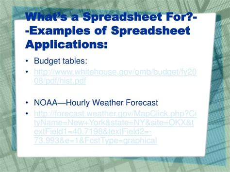 Image result for Examples of Spreadsheet Applications in a Computer
